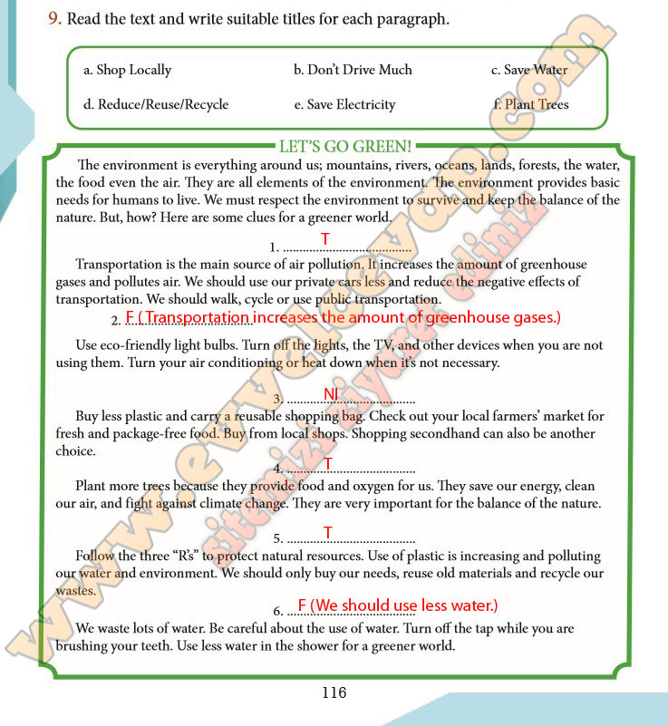 Read the text and write suitable titles for each paragraph.