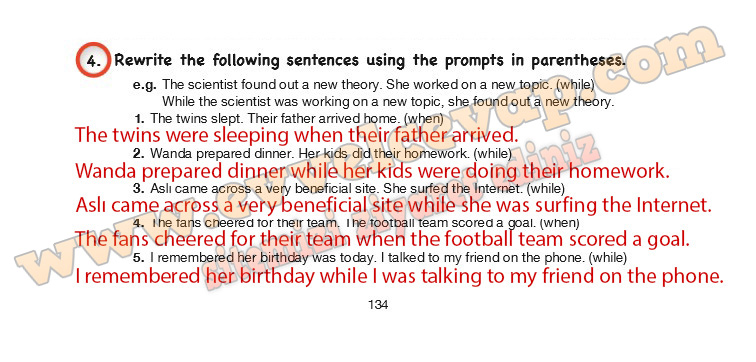 Rewrite the following sentences using the prompts in parentheses.