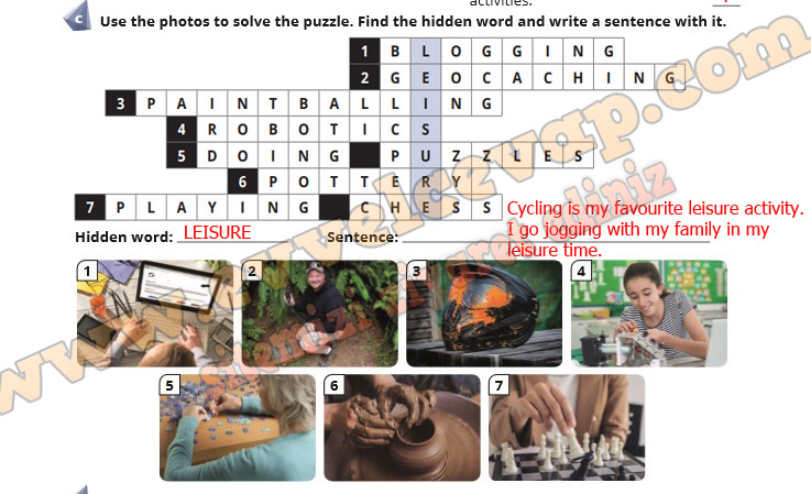 Use the photos to solve the puzzle. Find the hidden word and write a ...