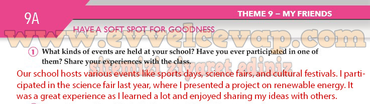 What kinds of events are held at your school? Have you ever ...