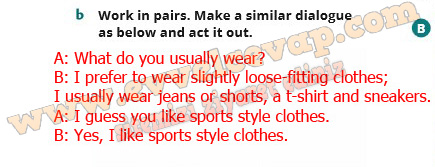 Work in pairs. Make a similar dialogue as below and act it out.