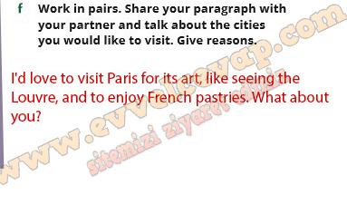 Work in pairs. Share your paragraph with your partner and talk about ...