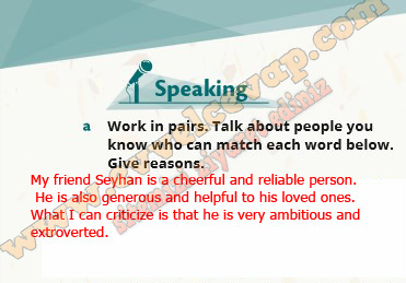 Work in pairs. Talk about people you know who can match each word below ...