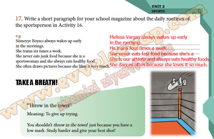 Write a short paragraph for your school magazine about the daily ...