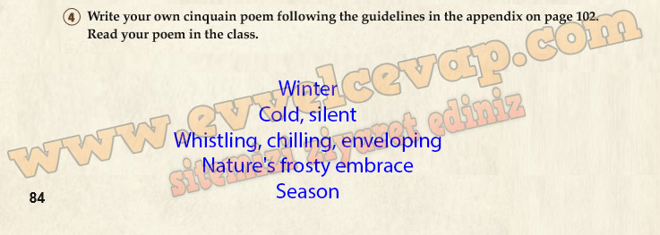 Write your own cinquain poem following the guidelines in the appendix ...