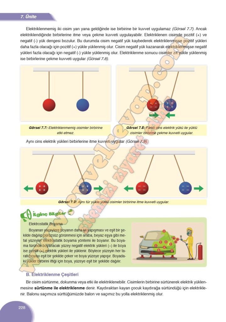 8. Sınıf Ata Yayınları Fen Bilimleri Ders Kitabı Cevapları Sayfa 228 ...