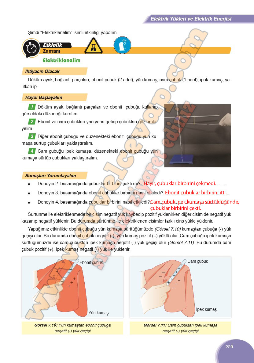 8. Sınıf Ata Yayınları Fen Bilimleri Ders Kitabı Cevapları Sayfa 228 ...