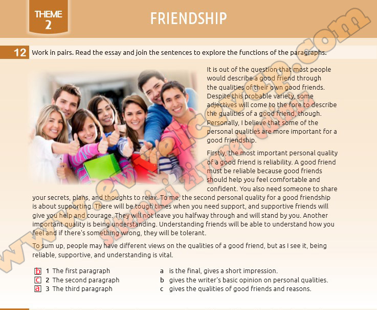 Work in pairs. Read the essay and join the sentences to explore the ...