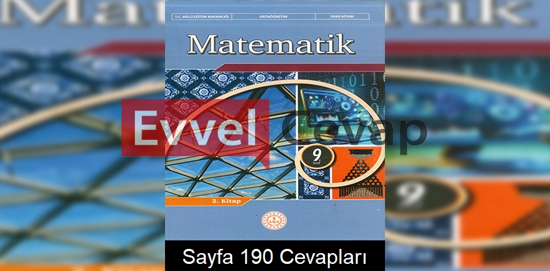 9. Sınıf Matematik Ders Kitabı Cevapları Meb Yayınları (2. Kitap) Sayfa 190