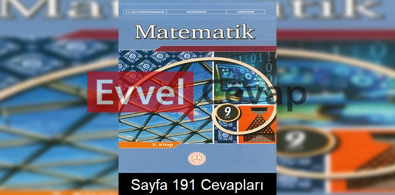 9. Sınıf Matematik Ders Kitabı Cevapları Meb Yayınları (2. Kitap) Sayfa 191