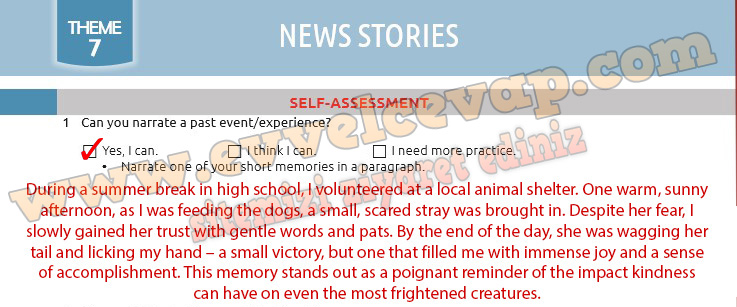 Can you narrate a past event/experience?