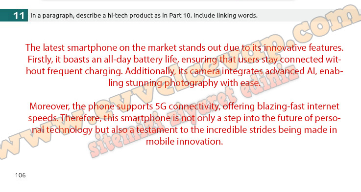 In a paragraph, describe a hi-tech product as in Part 10. Include ...