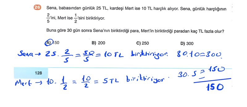 Sena, babasından günlük 25 TL, kardeşi Mert ise 10 TL harçlık alıyor ...