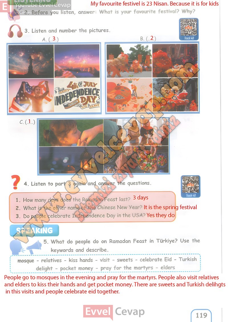 5. Sınıf Pasifik Yayınları İngilizce Ders Kitabı Cevapları Sayfa 117-118-119-120-121-122-123-124 ...