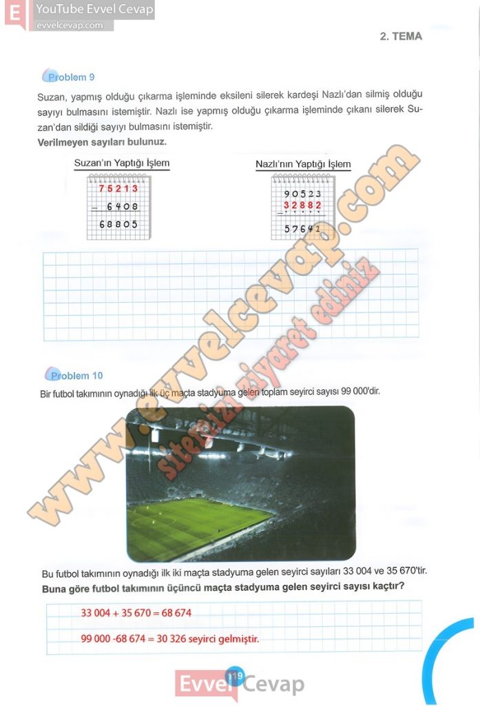 5. Sınıf Matematik Ders Kitabı Cevapları Meb Yayınları (1. Kitap) Sayfa 119