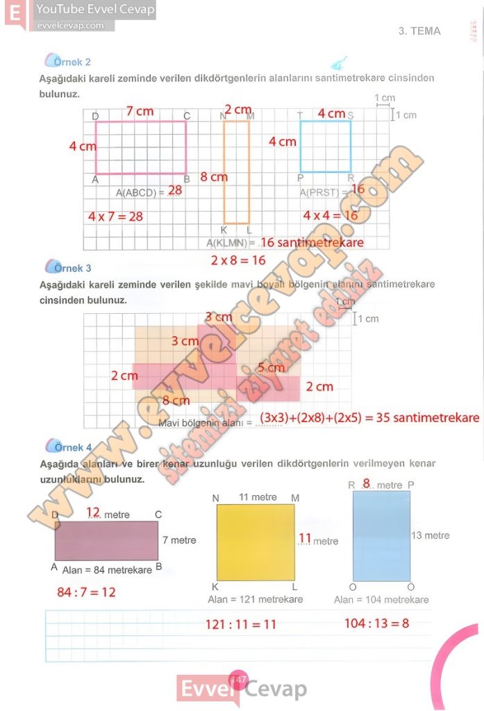 5. Sınıf Matematik Ders Kitabı Cevapları Meb Yayınları (1. Kitap) Sayfa 147