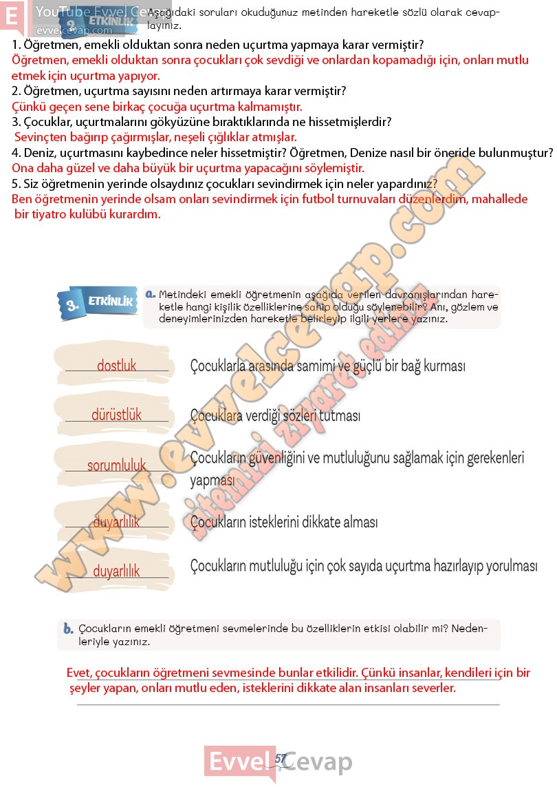 5. Sınıf Meb Yayınları Türkçe Ders Kitabı Cevapları Sayfa 52-53-54-55 ...