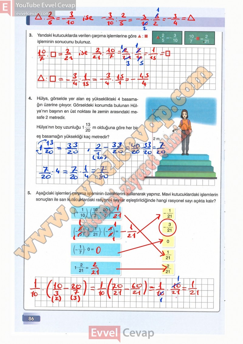 7. Sınıf Matematik Ders Kitabı Cevapları Edat Yayınları Sayfa 86