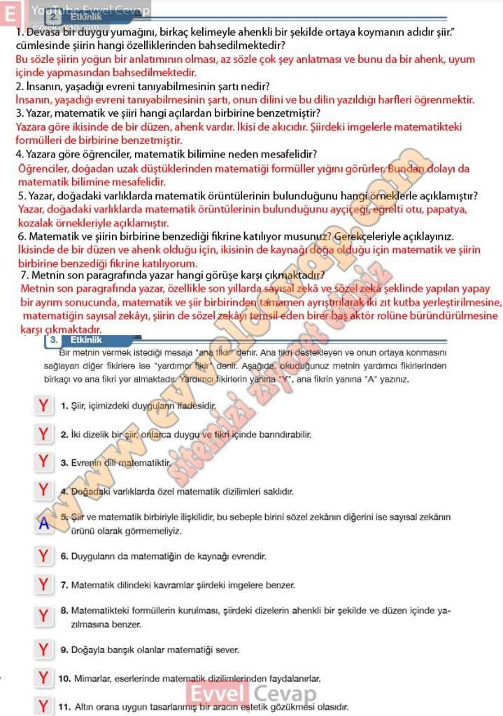 7. Sınıf Özgün Yayıncılık Türkçe Ders Kitabı Cevapları Sayfa 12-13-14 ...