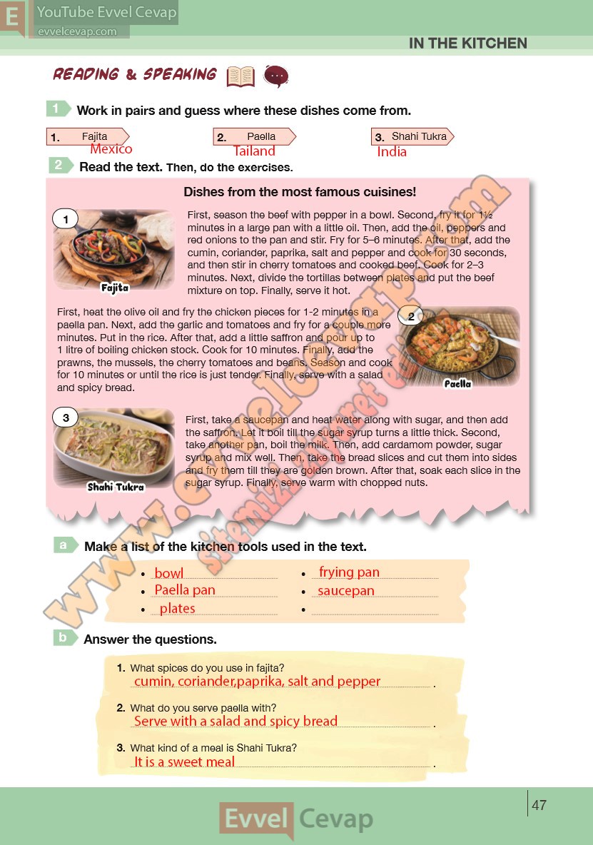 8. Sınıf Bilim ve Kültür Yayınları İngilizce Ders Kitabı Cevapları Sayfa 41-42-43-44-45-46-47-48 ...