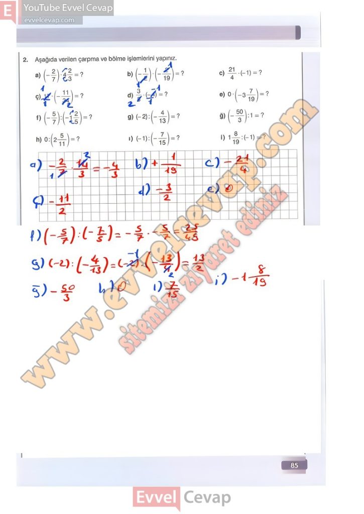 8. Sınıf Matematik Ders Kitabı Cevapları Ada Matbaacılık Sayfa 82-83-84 ...