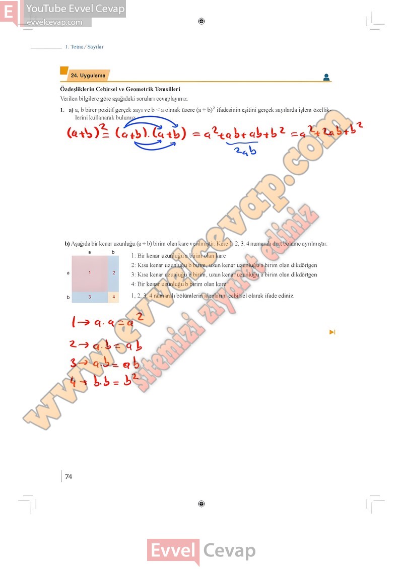 9. Sınıf Matematik Ders Kitabı Cevapları Sayfa 67-68-69-70-71-72-73-74-75-76-77-78-79-80-81