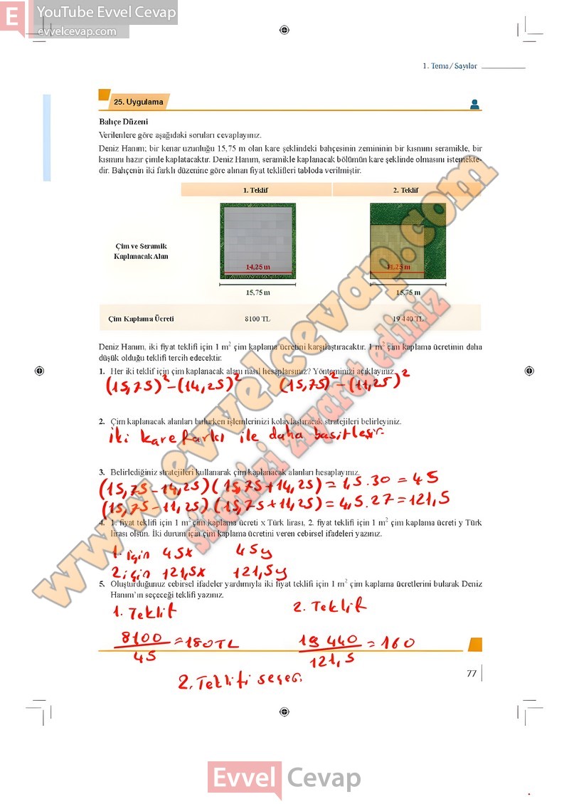 9. Sınıf Matematik Ders Kitabı Cevapları Sayfa 67-68-69-70-71-72-73-74 ...