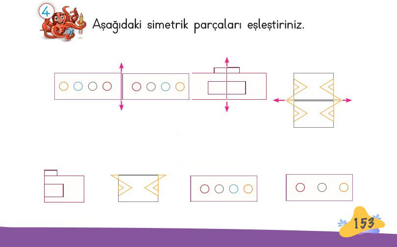 Aşağıdaki simetrik parçaları eşleştiriniz.