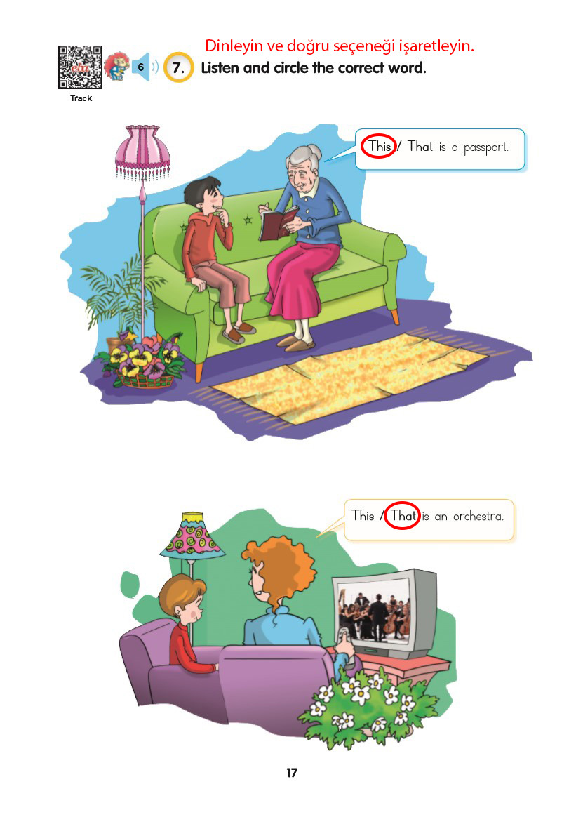 Listen and circle the correct word.