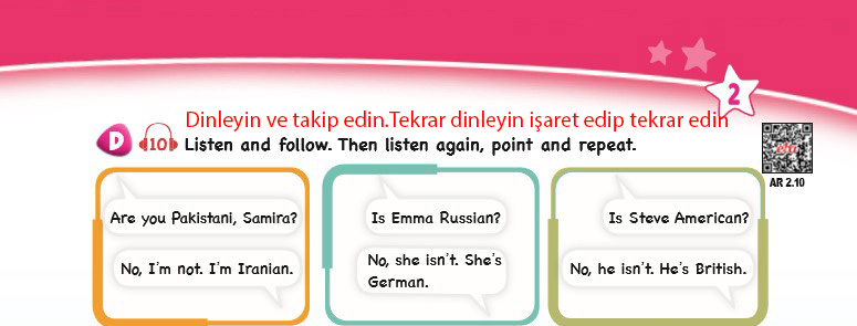 Listen and follow. Then listen again, point and repeat.