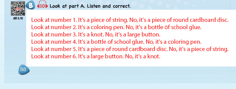 Look at part A. Listen and correct. - Evvel Cevap