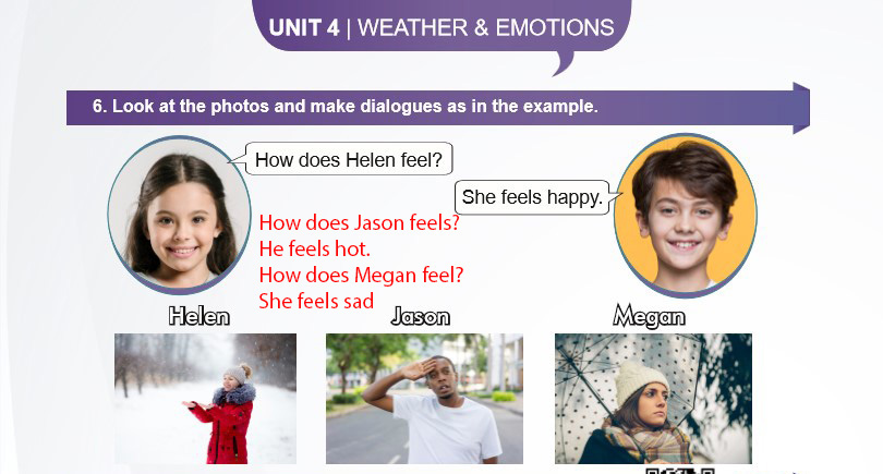 Look at the photos and make dialogues as in the example. - Evvel Cevap