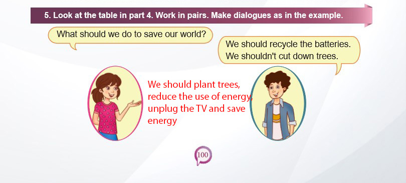 Look at the table in part 4. Work in pairs. Make dialogues as in the ...