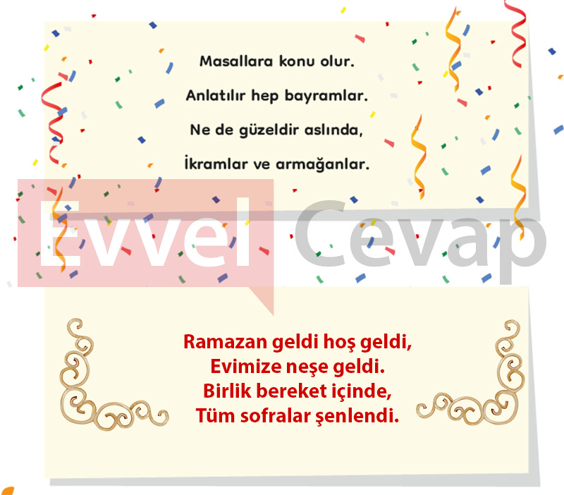 Pırıl Ramazan İzleme Metni Etkinlik Cevapları (3. Sınıf Türkçe) - Evvel ...