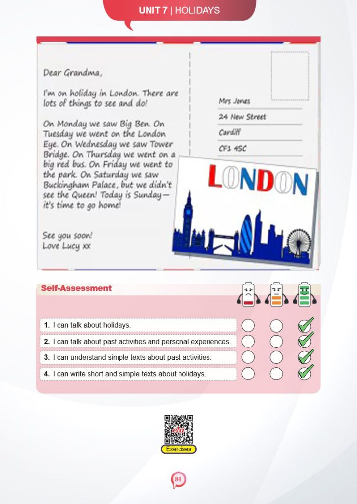 Prepare a postcard and write about your holiday. - Evvel Cevap