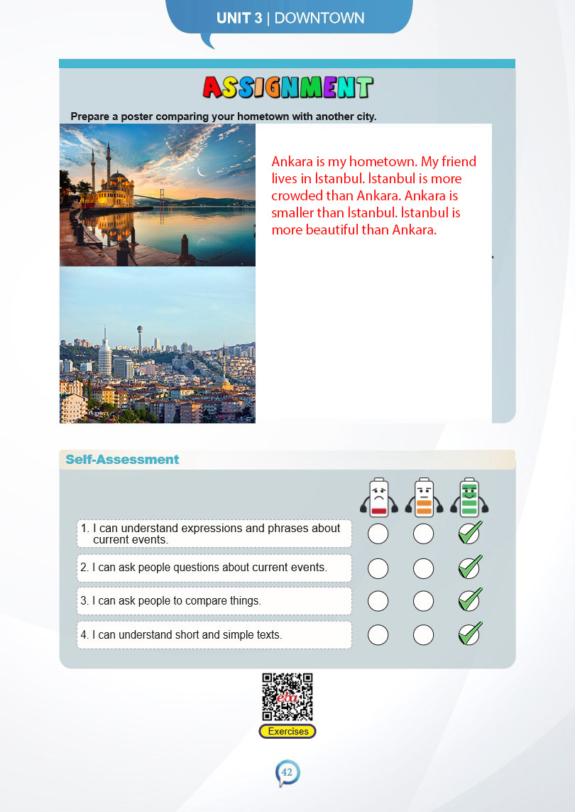 Prepare a poster comparing your hometown with another city. - Evvel Cevap