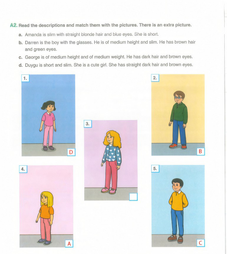 Read the descriptions and match them with the pictures. There is an ...