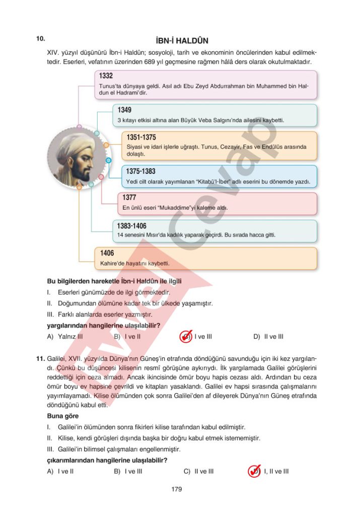7 Sınıf Yıldırım Yayınları Sosyal Bilgiler Ders Kitabı Cevapları Sayfa