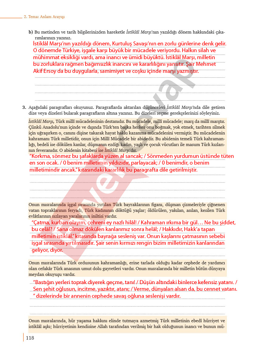 9. Sınıf Edebiyat Ders Kitabı Cevapları Meb Yayınları Sayfa 116-117-118 ...
