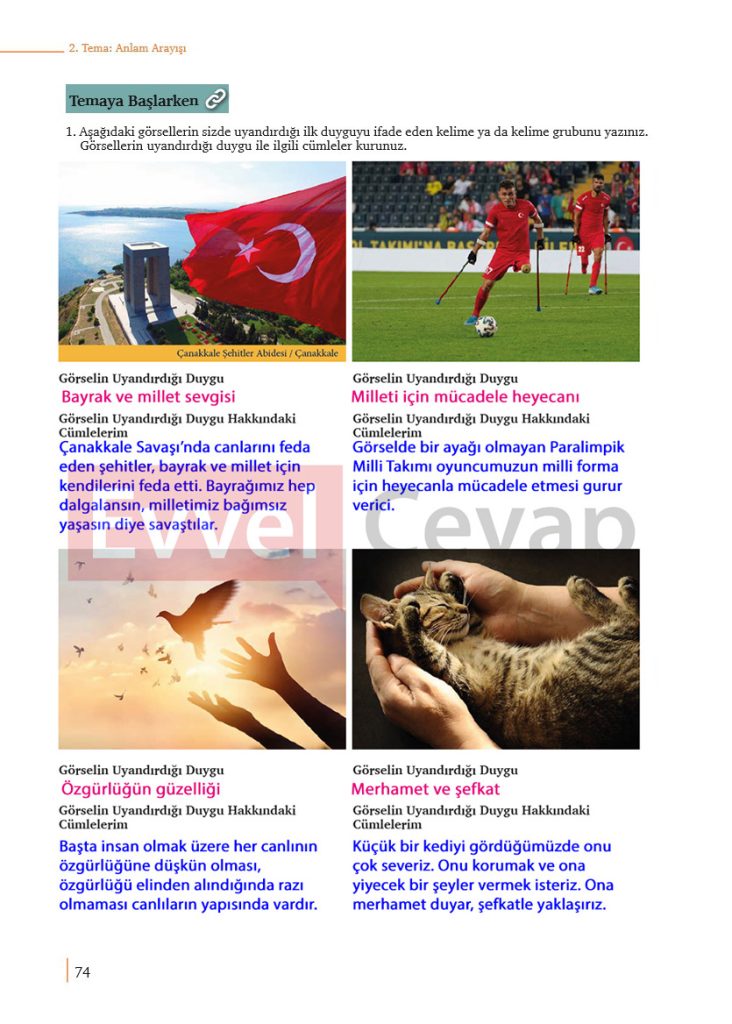 9. Sınıf Edebiyat Ders Kitabı Cevapları Meb Yayınları Sayfa 72-73-74-75-76