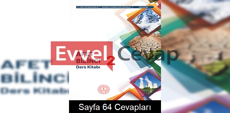Afet Bilinci Ders Kitabı Cevapları (2. Kitap) Sayfa 64