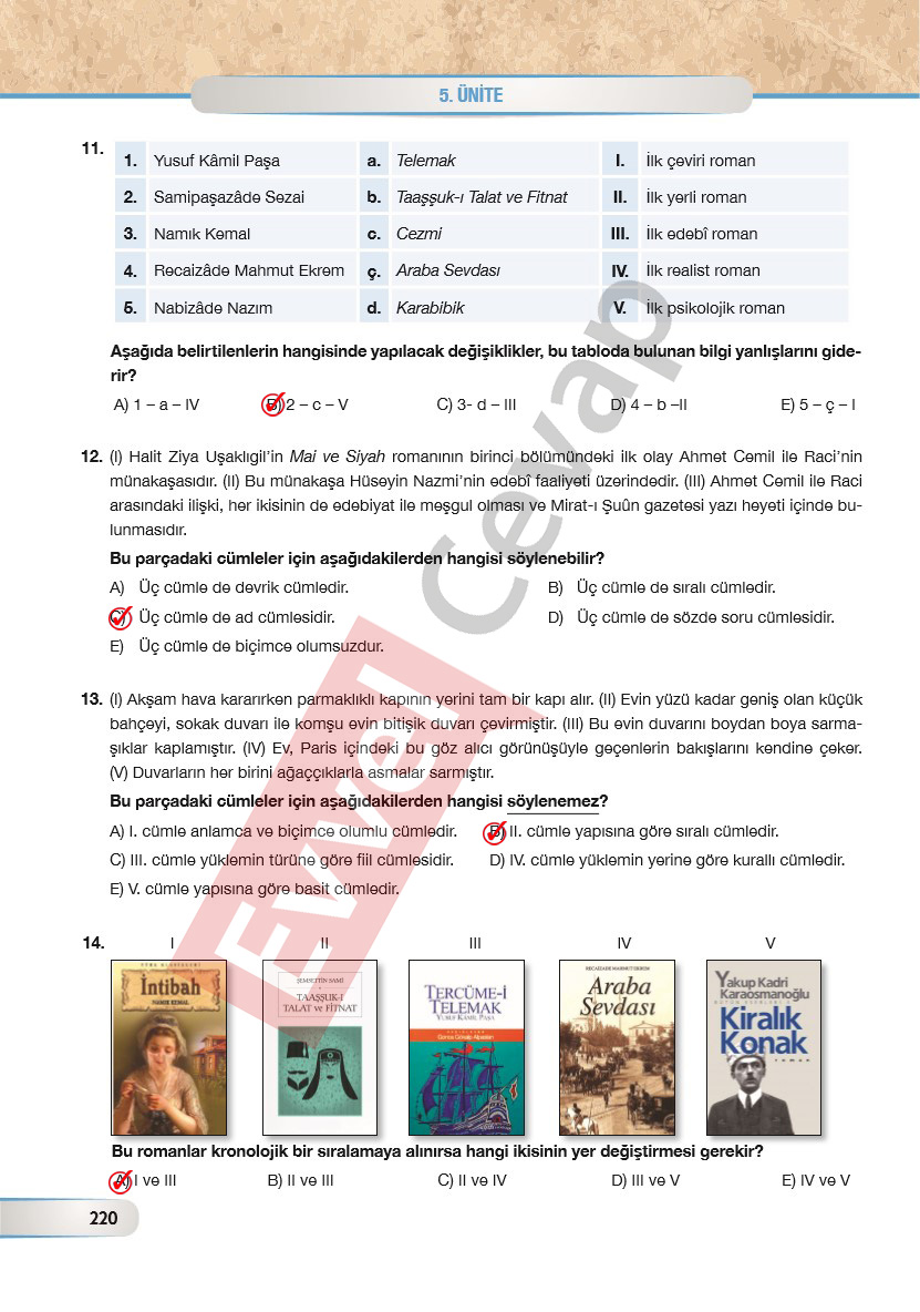 10. Sınıf Edebiyat Ders Kitabı Cevapları Beşgen Yayınları Sayfa 216-217 ...