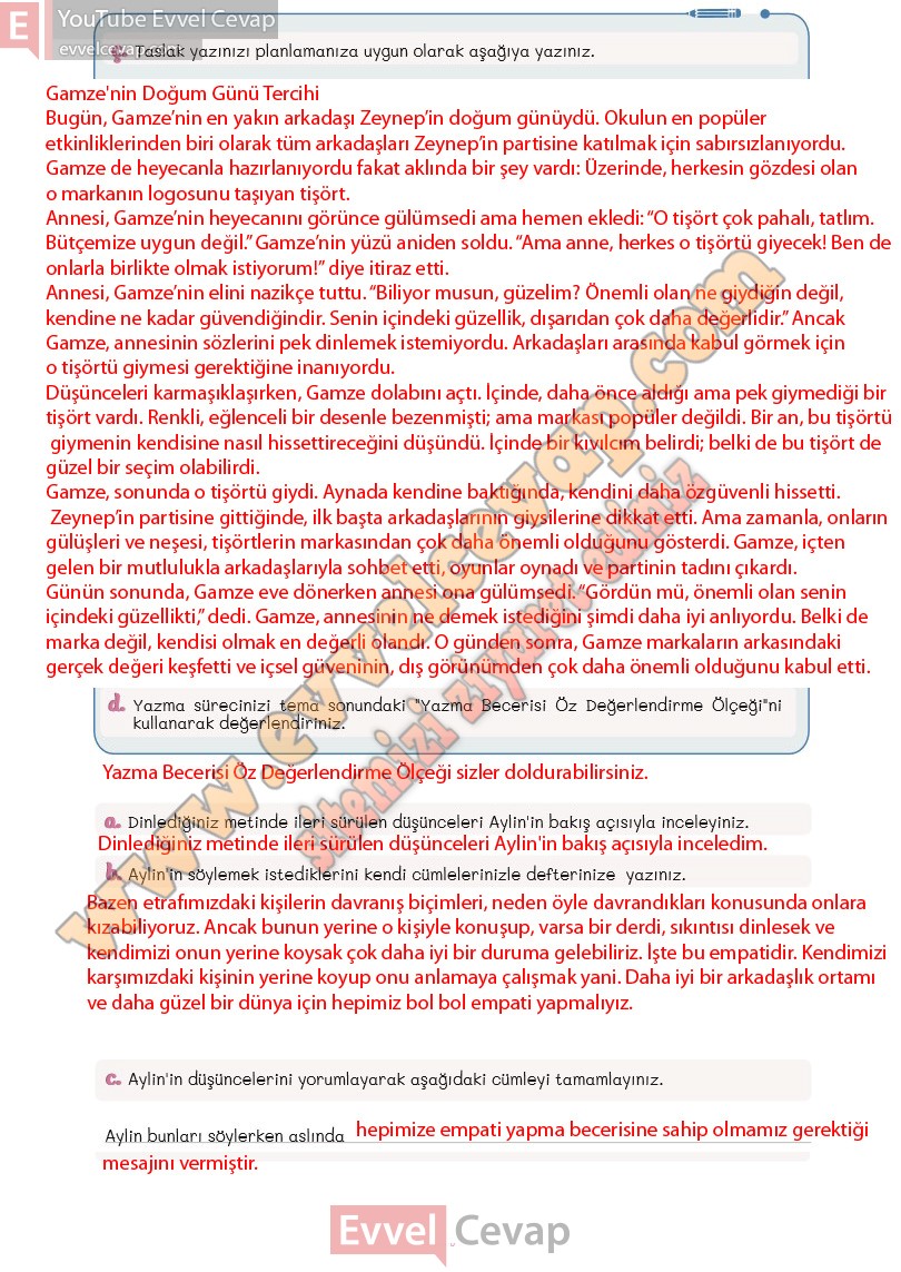 5. Sınıf Meb Yayınları Türkçe Ders Kitabı Cevapları Sayfa 66-67-68-69 ...