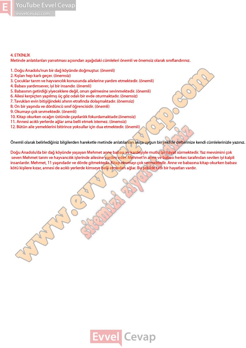 5. Sınıf Meb Yayınları Türkçe Ders Kitabı Cevapları Sayfa 82-83-84-85 ...