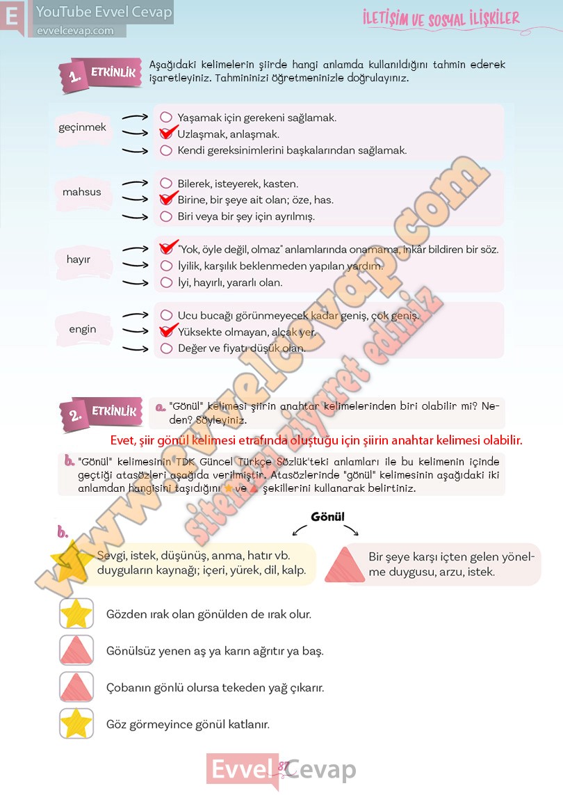 5. Sınıf Meb Yayınları Türkçe Ders Kitabı Cevapları Sayfa 82-83-84-85 ...