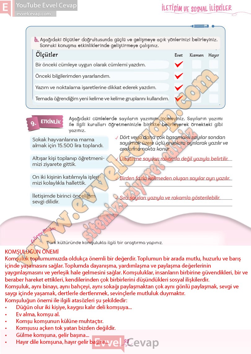 5. Sınıf Meb Yayınları Türkçe Ders Kitabı Cevapları Sayfa 82-83-84-85 ...