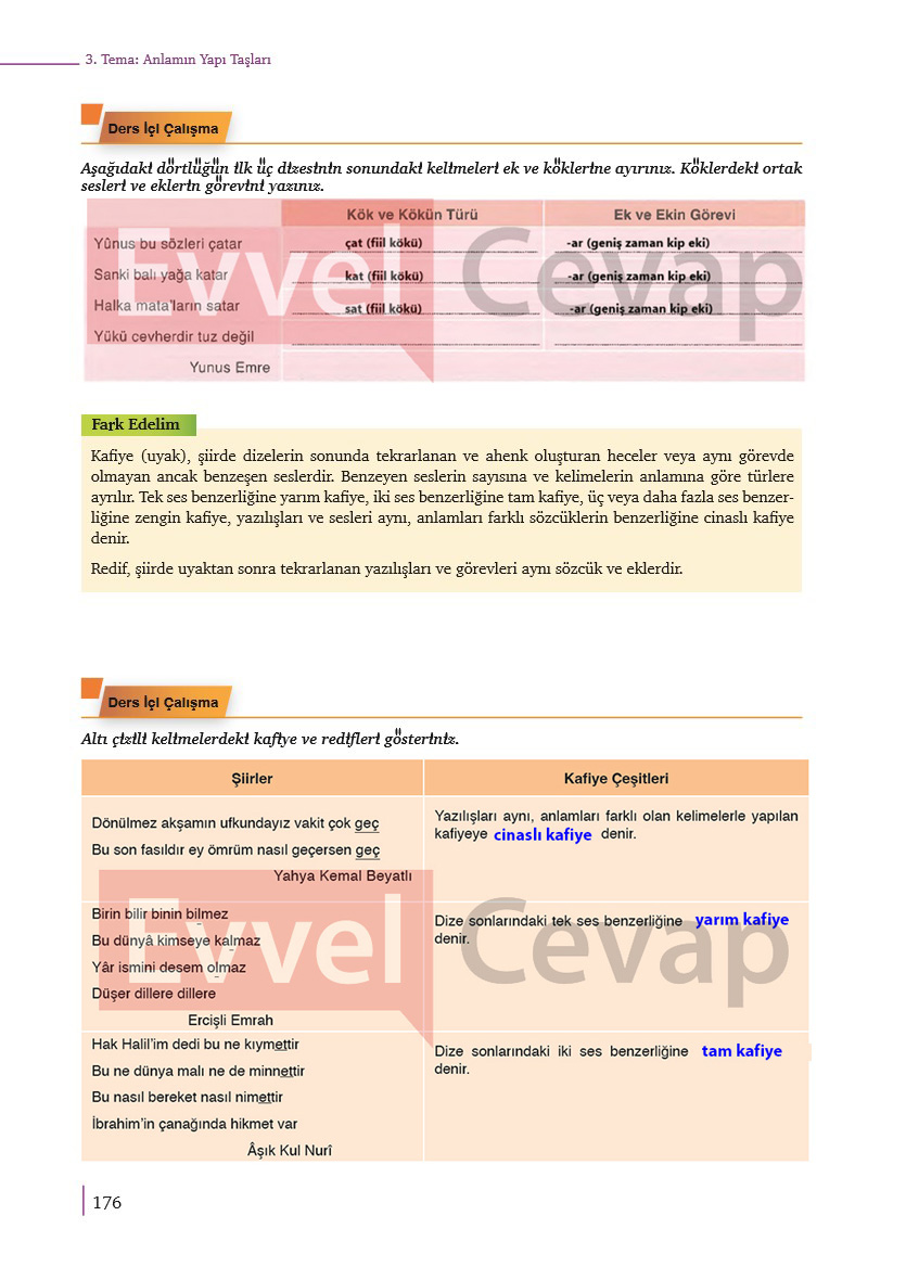 9. Sınıf Edebiyat Ders Kitabı Cevapları Meb Yayınları Sayfa 175-176-177 ...