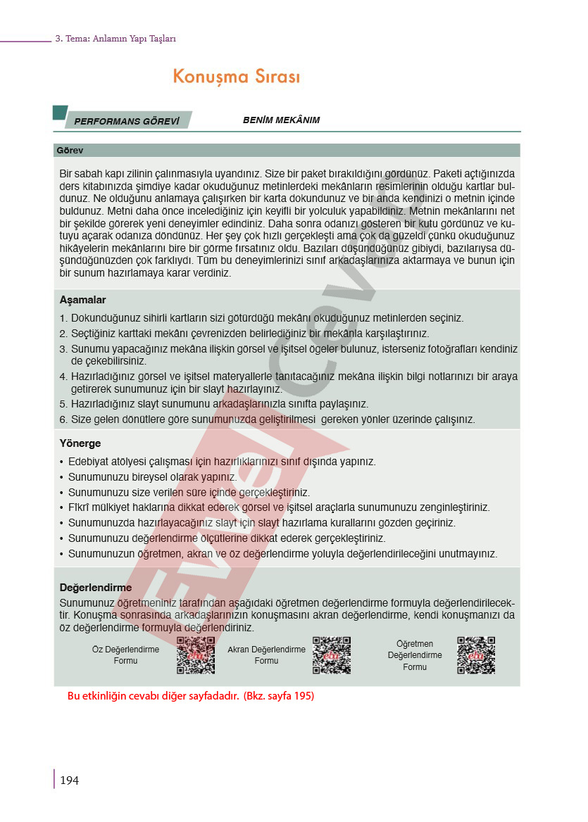 9. Sınıf Edebiyat Ders Kitabı Cevapları Meb Yayınları Sayfa 193-194-195-196-197