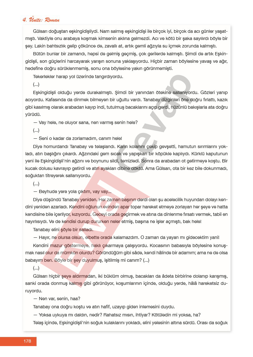 12. Sınıf Edebiyat Ders Kitabı Cevapları Melis Yayınları Sayfa 176-177 ...