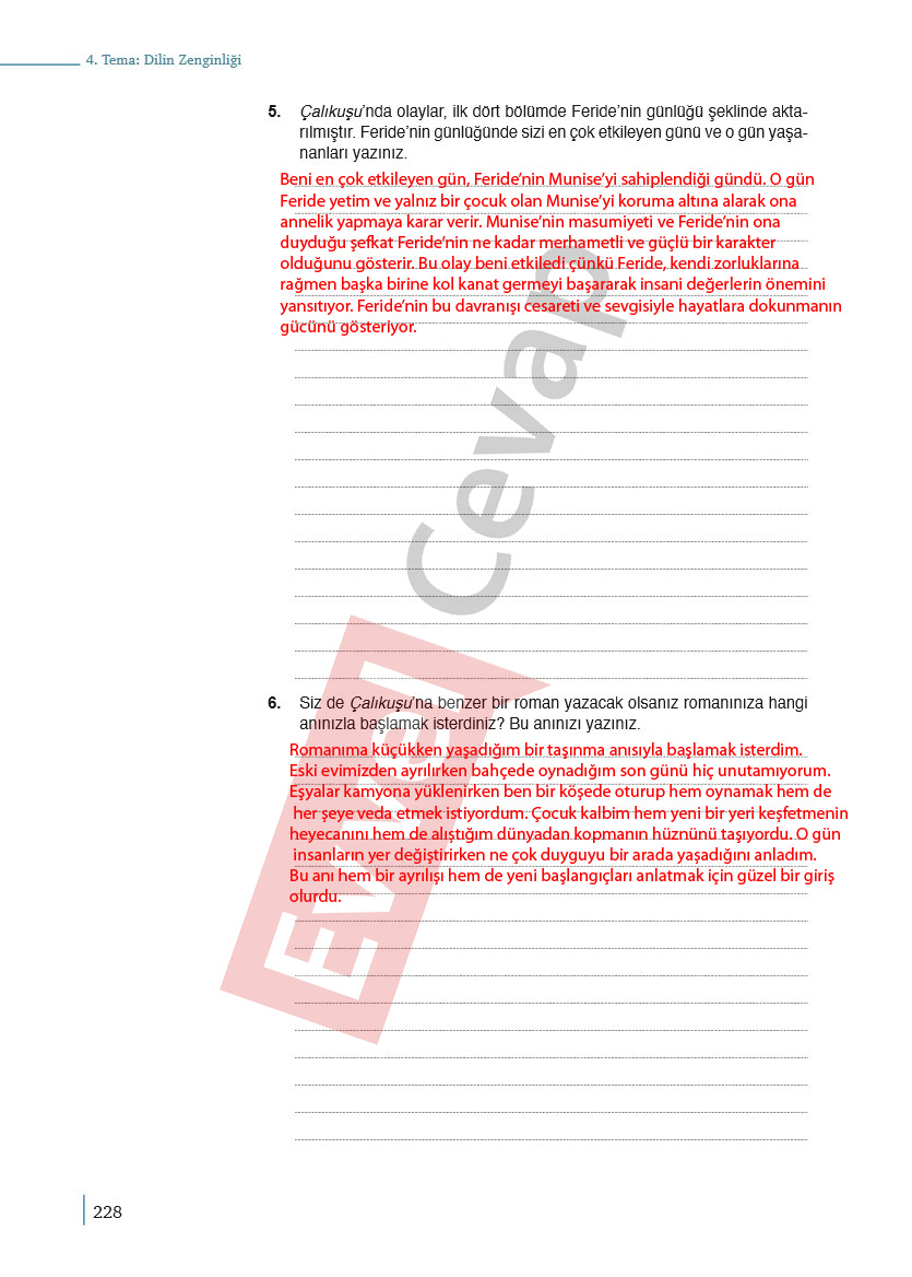 9. Sınıf Edebiyat Ders Kitabı Cevapları Meb Yayınları Sayfa 219-220-221-222-223-224-225-226-227 ...